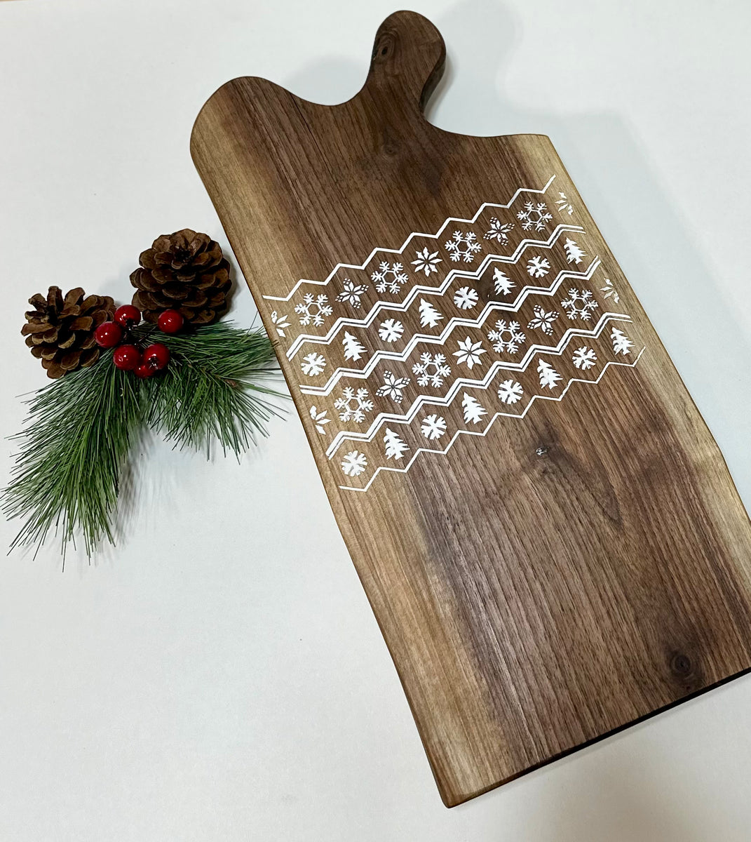 Carved Handle Sweater Epoxy Inlay Charcuterie (white) – Maple Works Designs