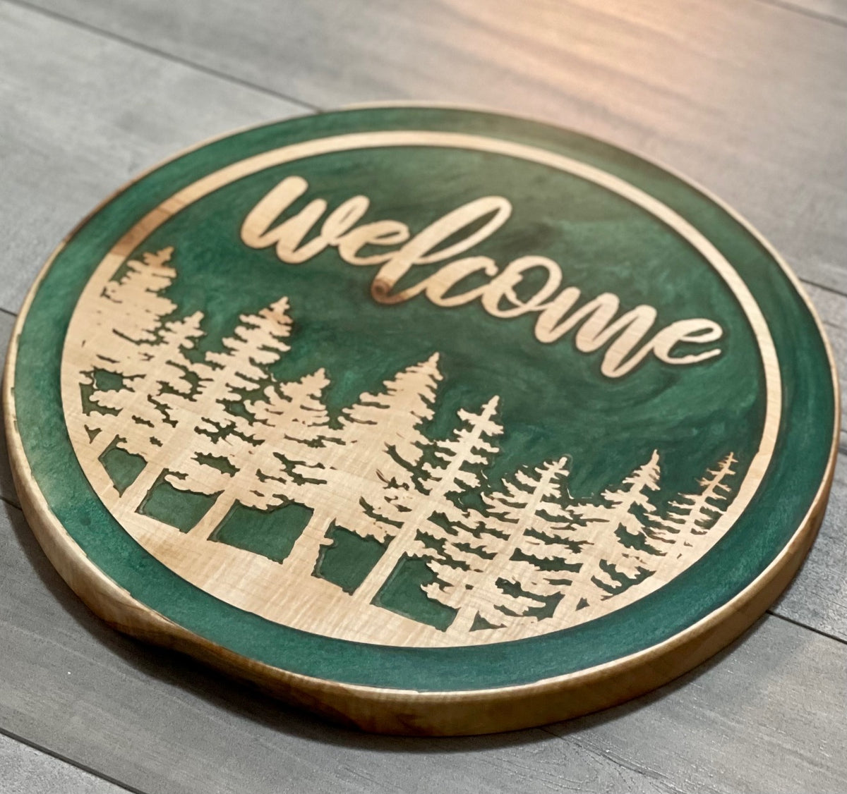 Epoxy Inlay Welcome Trees – Maple Works Designs